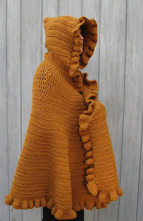 9 Crochet Hooded Shawl Free Patterns - Hello Lidy